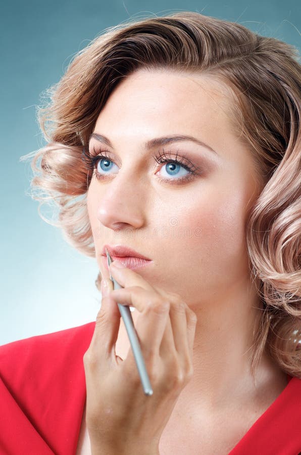 Make-up stylish stock photo. Image of pretty, models - 16366650