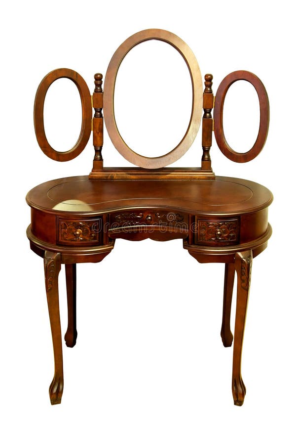 Make up table stock image. Image of oval, furniture, mirror - 8805963