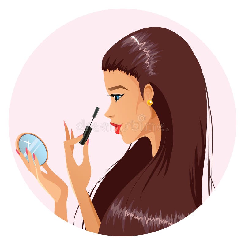 Make up stock illustration. Illustration of face, beautiful - 1828284