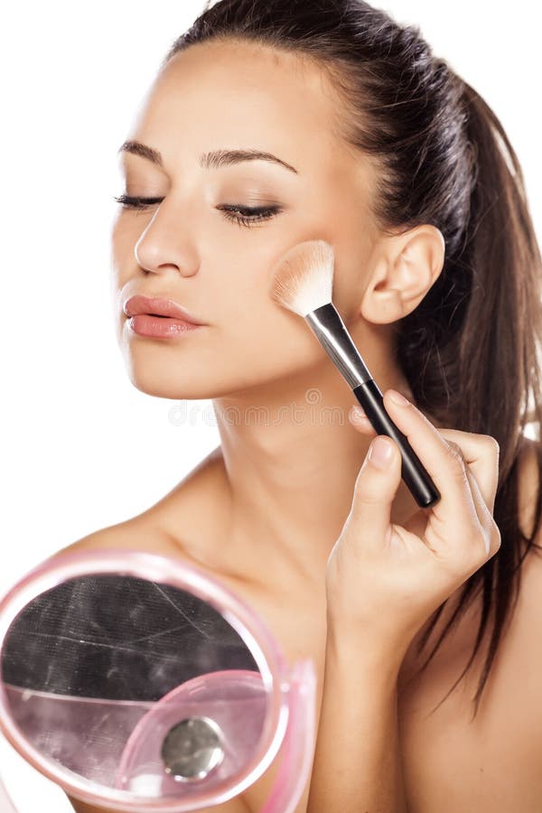 Make up time stock photo. Image of apply, woman, brushes - 63360084