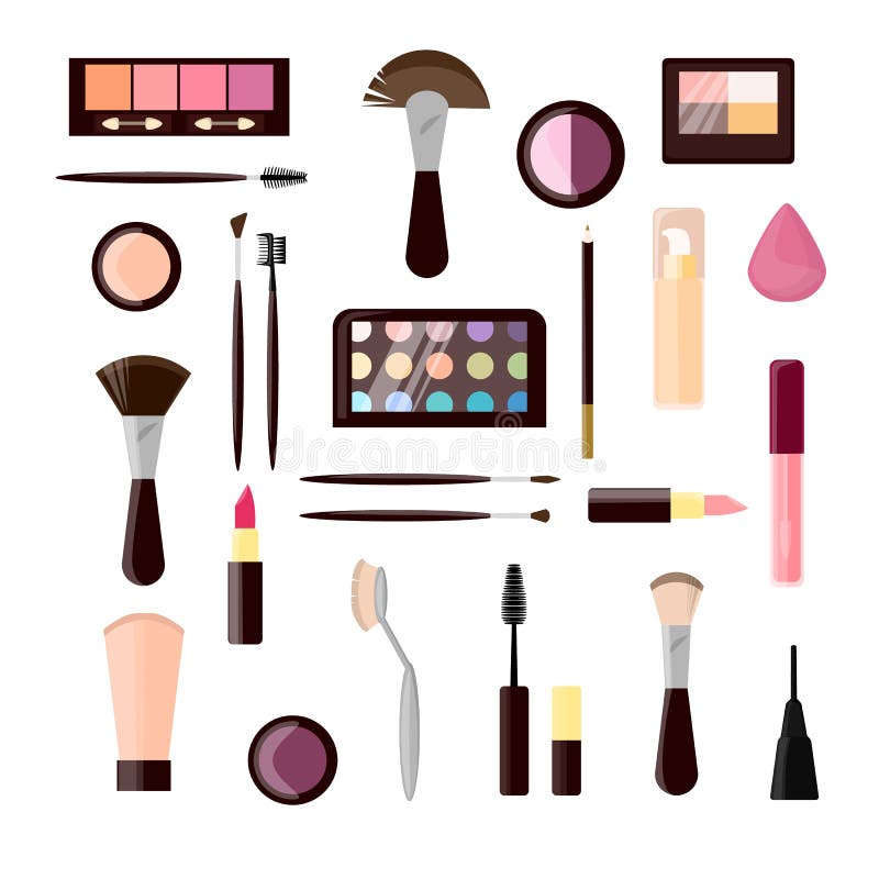 Make up tools set. stock vector. Illustration of makeup - 99704397
