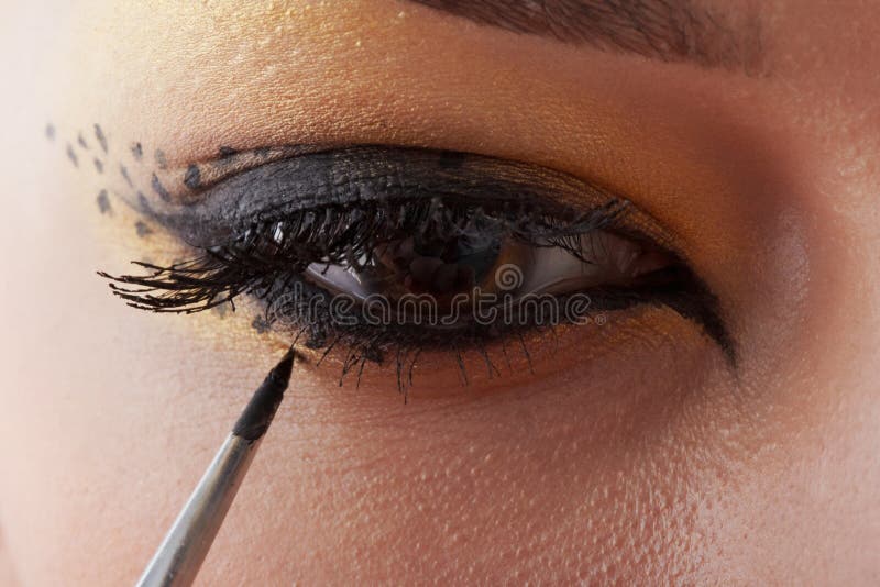 Make-up in work stock image. Image of leopard, glamour - 11558341