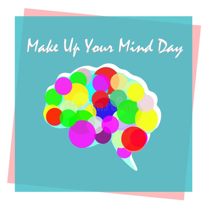 Make Up Your Mind Day. 31 Dec. Colorful Human Brain Icon Stock Vector - Illustration of creative ...