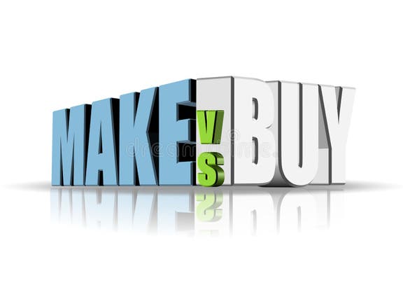 Make versus buy stock illustration. Illustration of stakes - 36471784