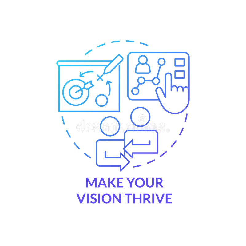 Make Vision Thrive Blue Gradient Concept Icon Stock Illustration ...