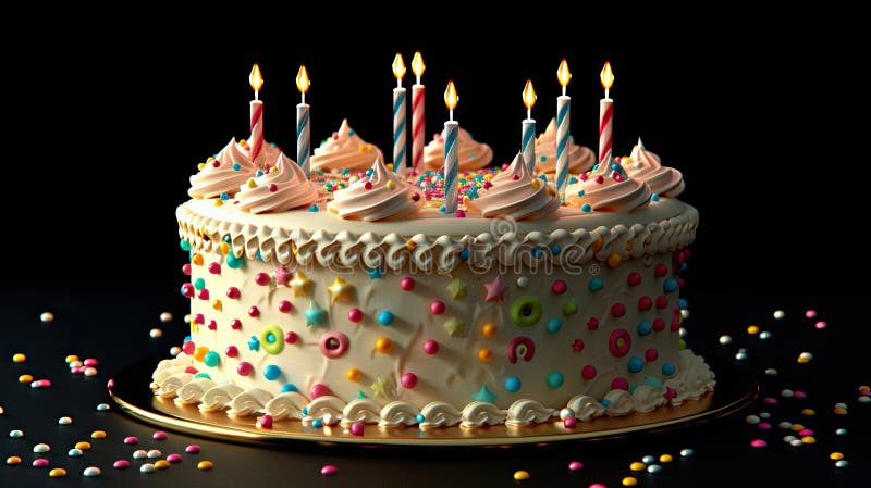 Artificially Intelligent Birthday: Candle-Lit Cake - Celebrate with a ...