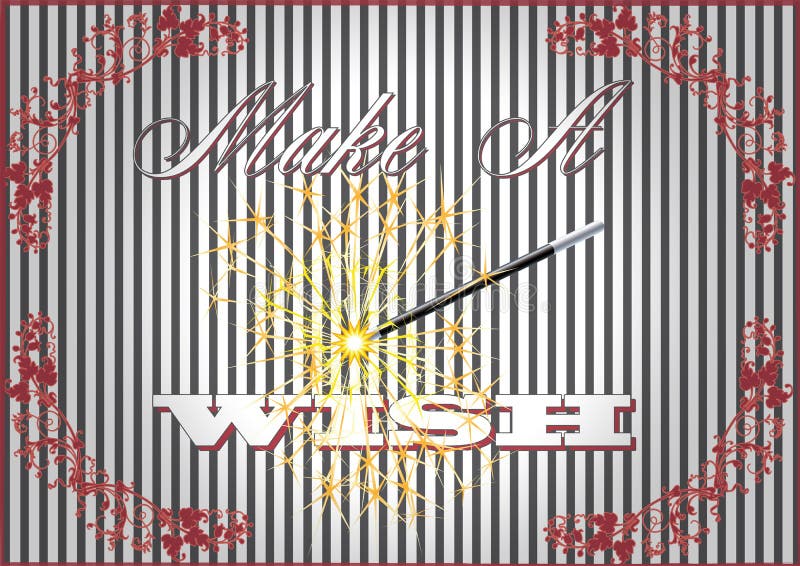 Make a wish poster stock vector. Illustration of birthday - 61112184