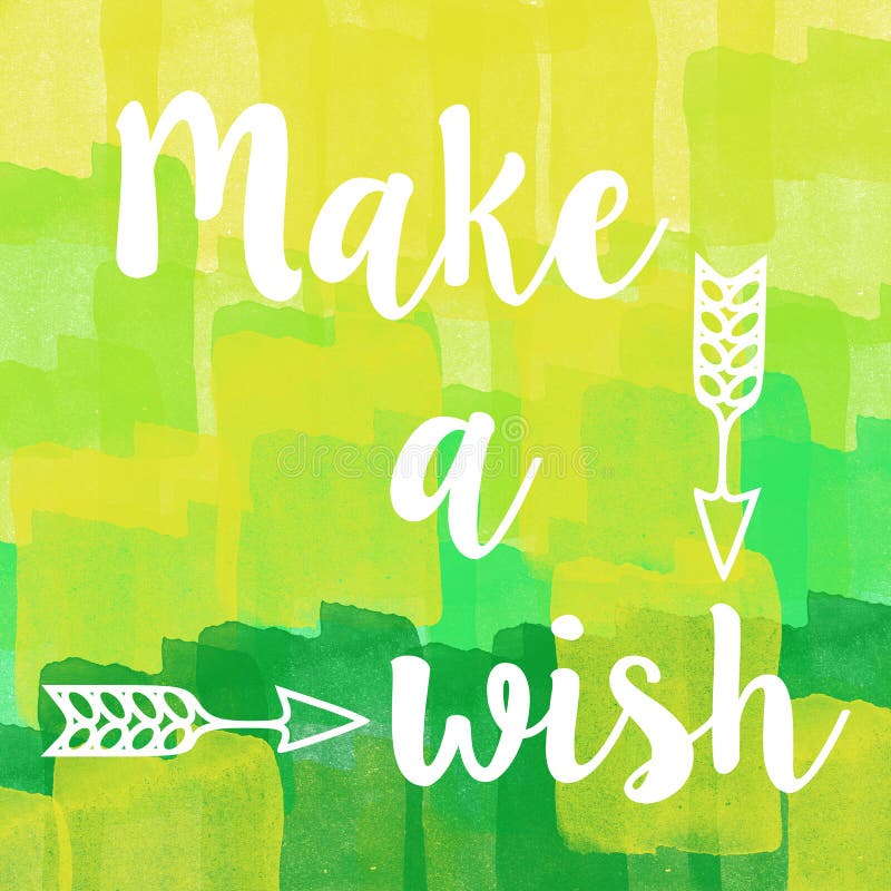 Make a Wish Quote Background Stock Illustration - Illustration of ...