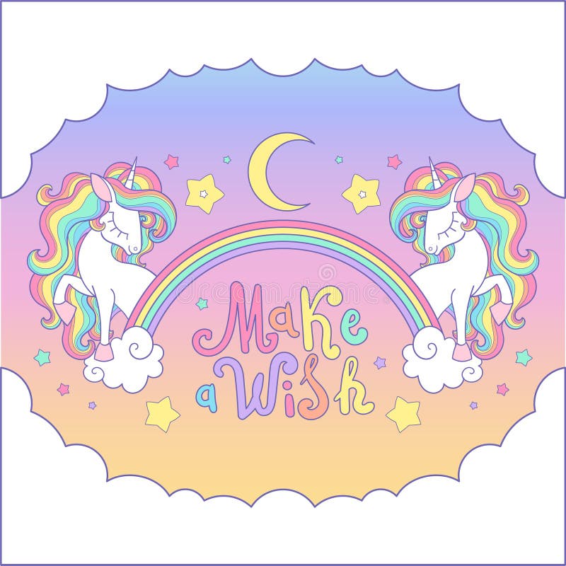 Make a Wish. Text. Inspirational Phrase. Vector Illustration Stock ...