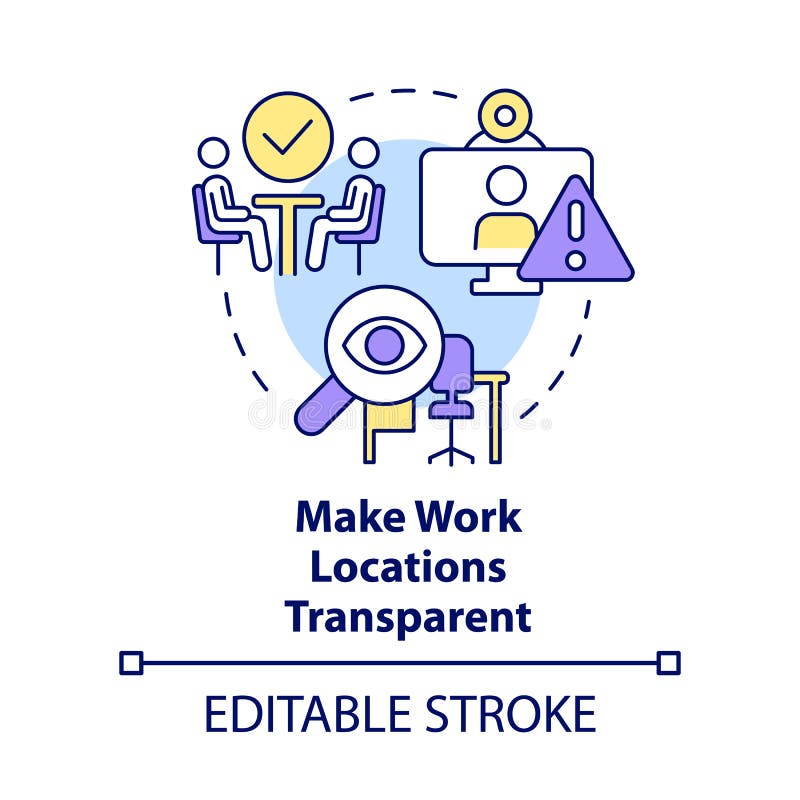 Make Work Locations Transparent Concept Icon Stock Vector ...