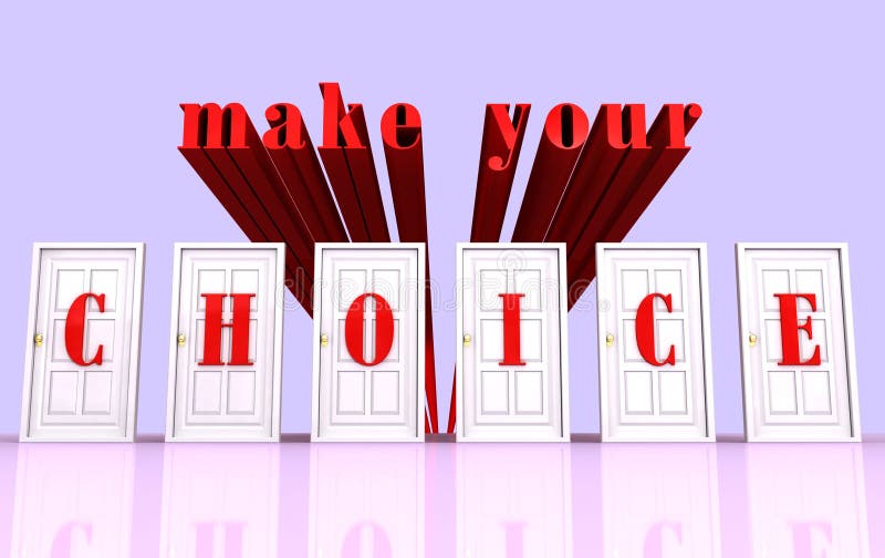 Make your choice stock illustration. Illustration of action - 20323917