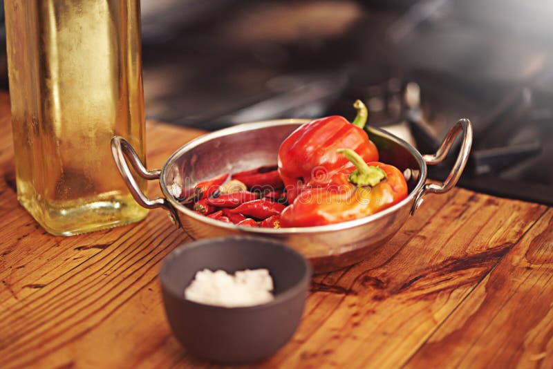 Make Your Dish Extra Special with Something Spicy. a Pan Filled with ...