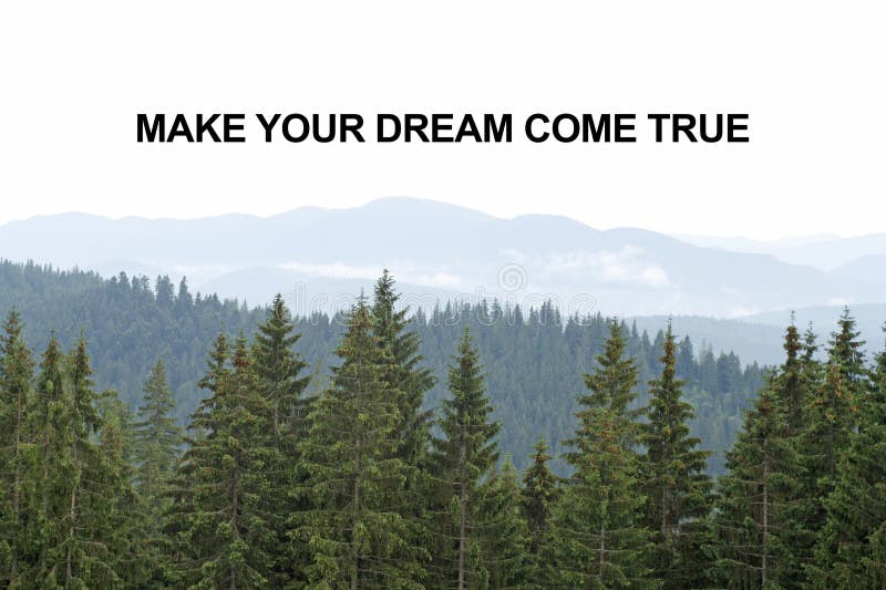 Make Your Dream Come True Motivational Quote is Shown Using the Text ...