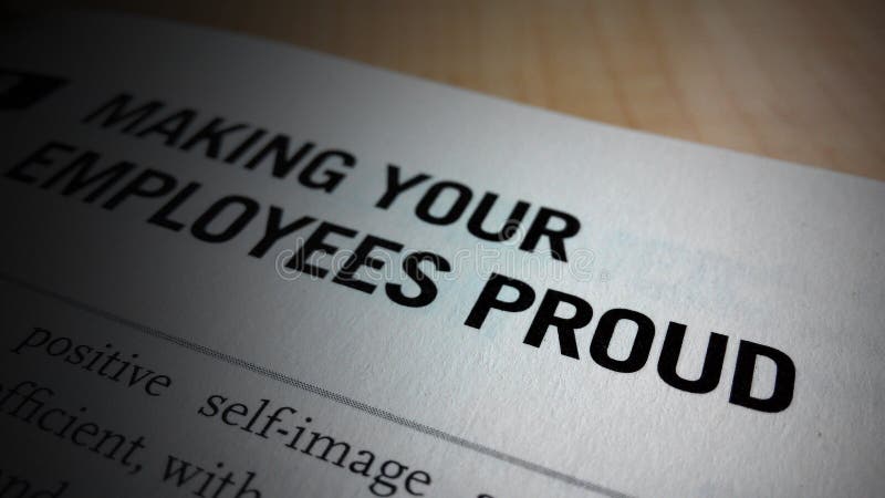 Make your employee proud stock image. Image of spirit - 59104531