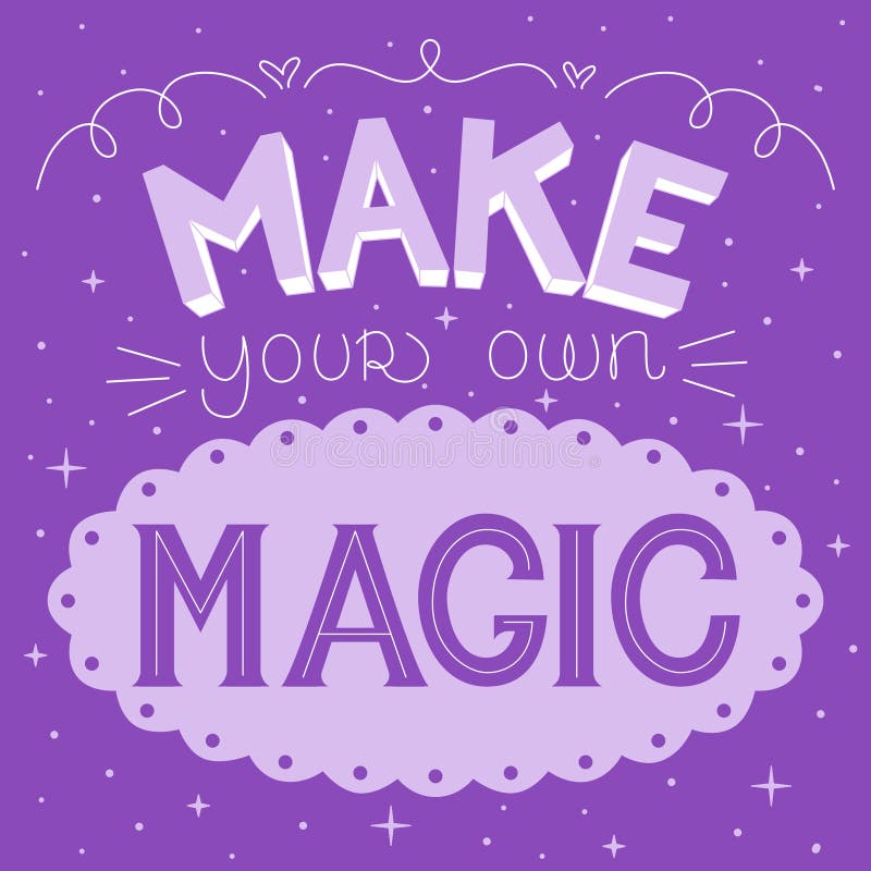 Make Your Own Magic Lettering for Media, Poster Stock Vector ...