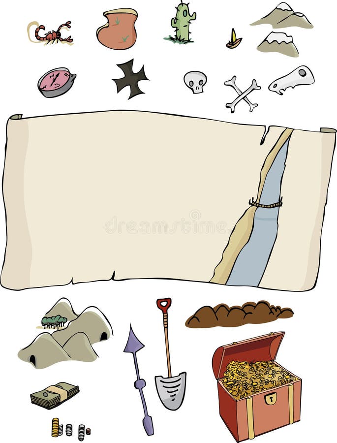 Make Your Own Treasure Map stock vector. Illustration of card - 17419127