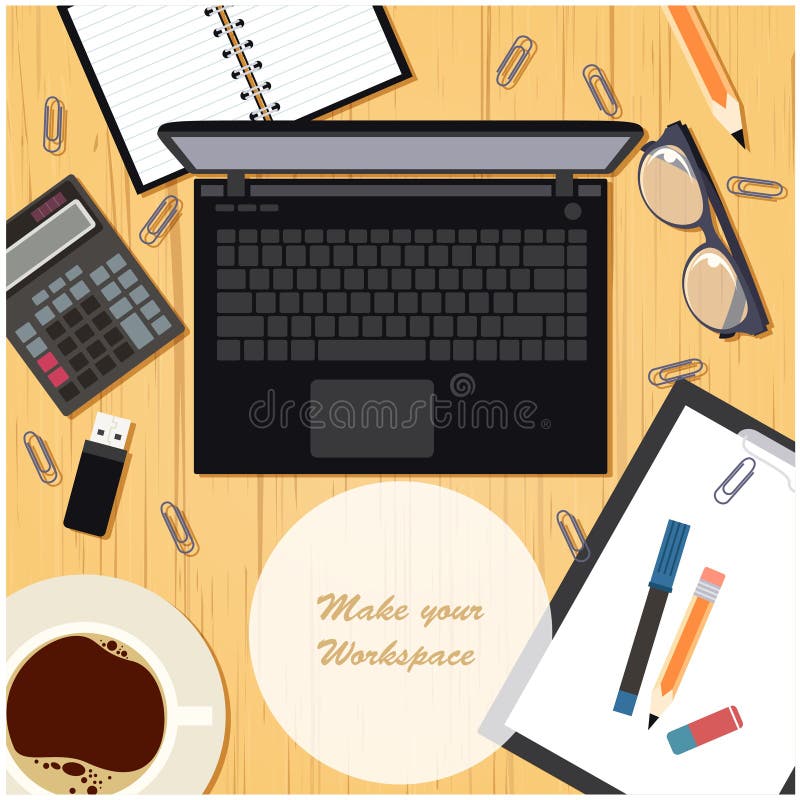 Make Your Workspace Banner4 Stock Vector - Illustration of designer ...