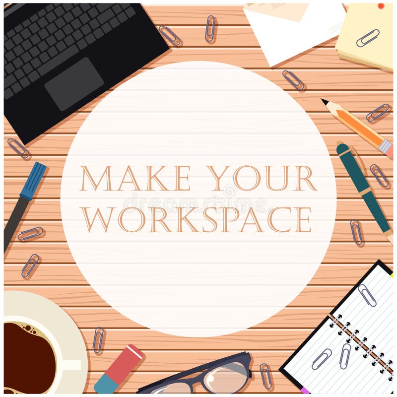 Make Your Workspace Banner8 Stock Vector - Illustration of business ...