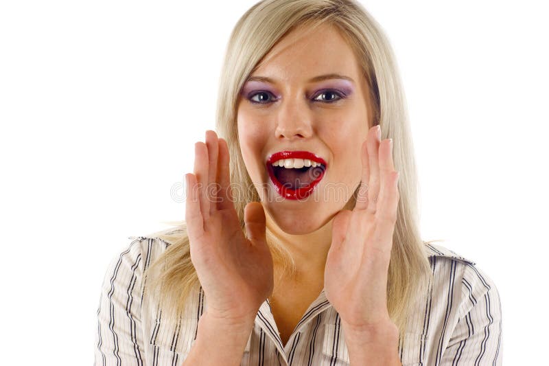 Make yourself Heard! stock image. Image of white, studio - 12287273