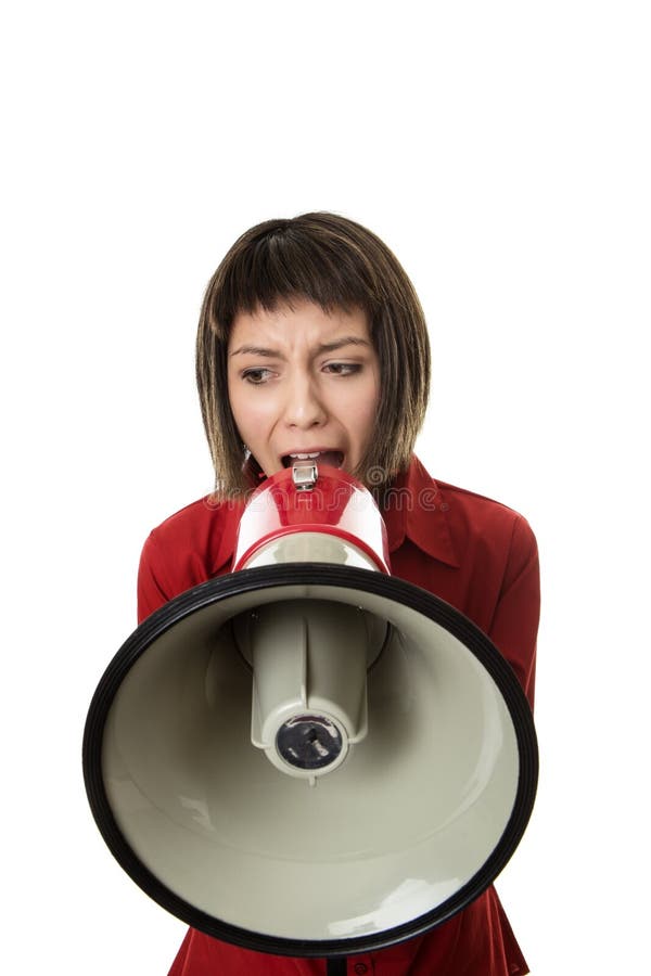 Make yourself heard stock image. Image of worker, shouting - 55072065