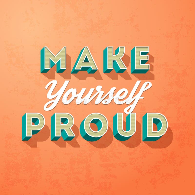 Make Yourself Proud. Sport Inspiring Workout and Gym Motivation Quote ...