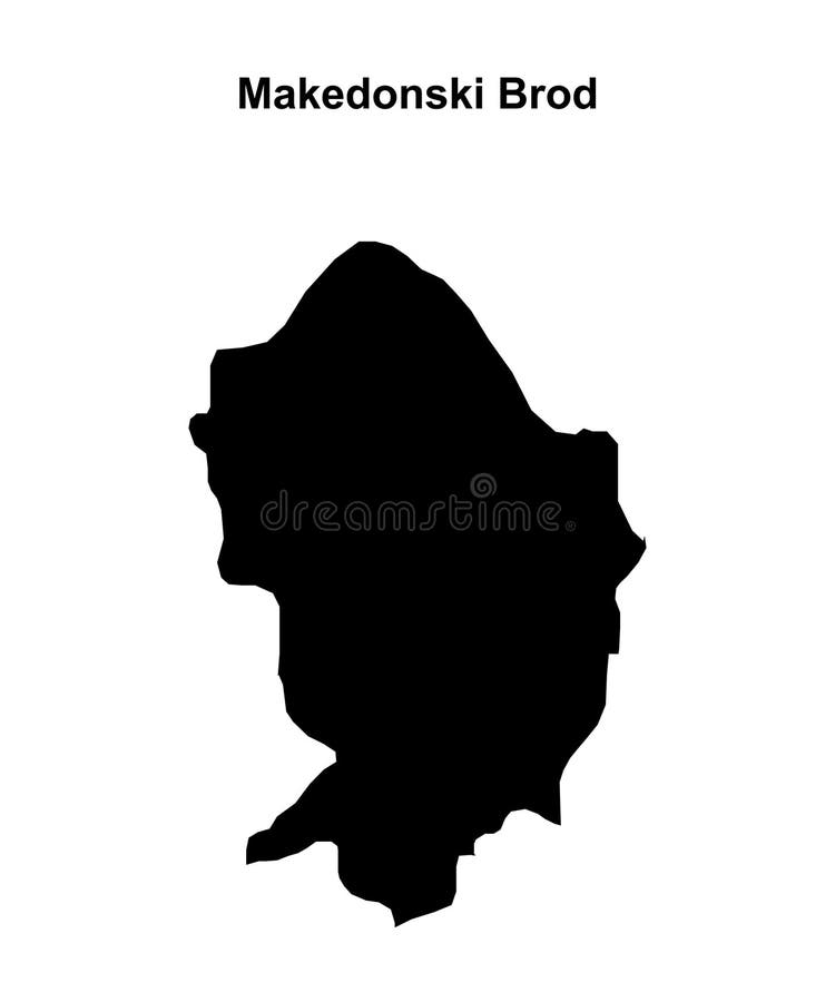 Makedonski Brod Outline Map Stock Illustration - Illustration of ...