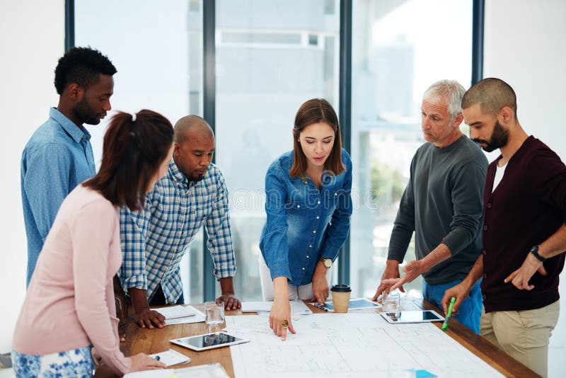 Makers Gonna Make. a Group of Architects in the Boardroom. Stock Photo ...