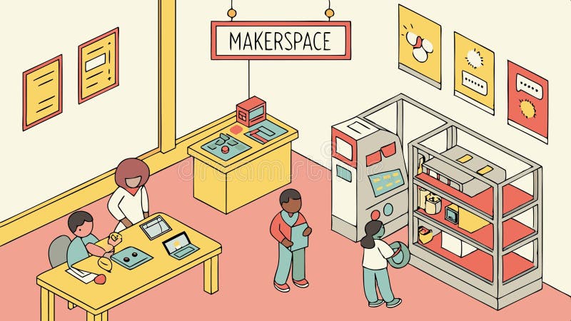 Makerspace Workshop, DIY Crafting Tools, Creative Space Vector Design ...
