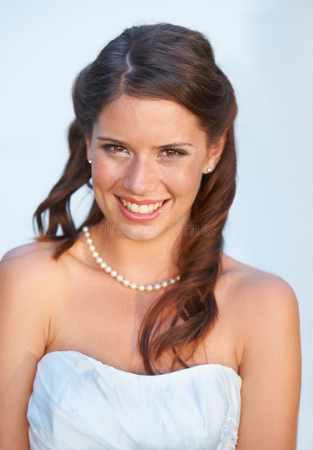 She Makes a Beautiful Bride. Portrait of a Beautiful Young Bride on Her ...
