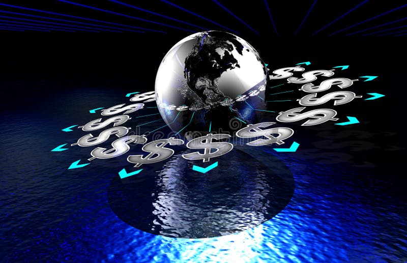 Makes the Earth go round stock illustration. Illustration of dollar ...
