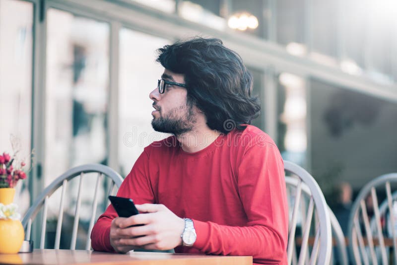 Makes an order in a cafe stock photo. Image of guests - 216549572