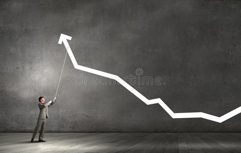 He makes it rise stock image. Image of increase, progress - 61387811