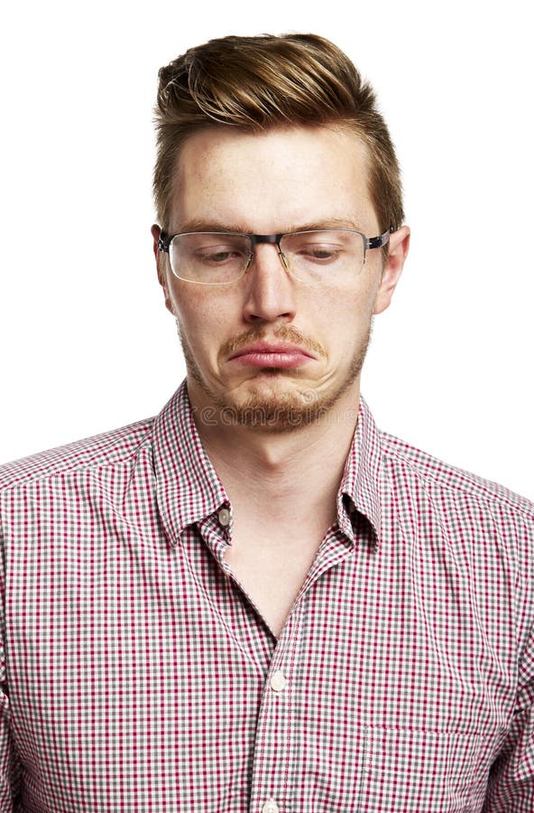 Makes a sad face stock image. Image of background, isolated - 35975615