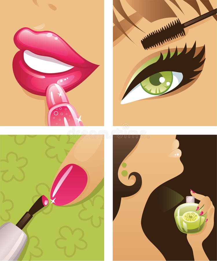 Make up stock illustration. Illustration of face, beautiful - 1828284