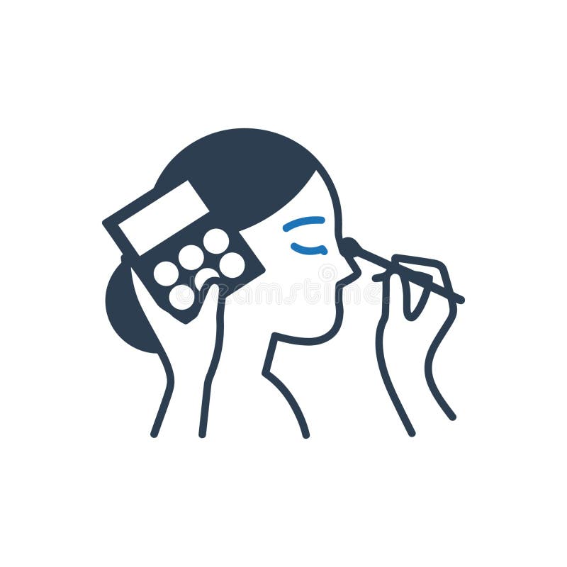 Makeup Application Beauty Icon Stock Vector - Illustration of sign ...