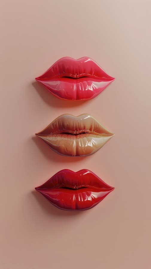 A Detailed Close-up of Female Lips, Enhanced with Eye-catching Lipstick ...