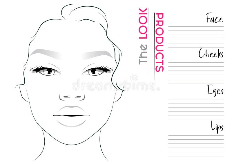 Makeup Face Chart Printable