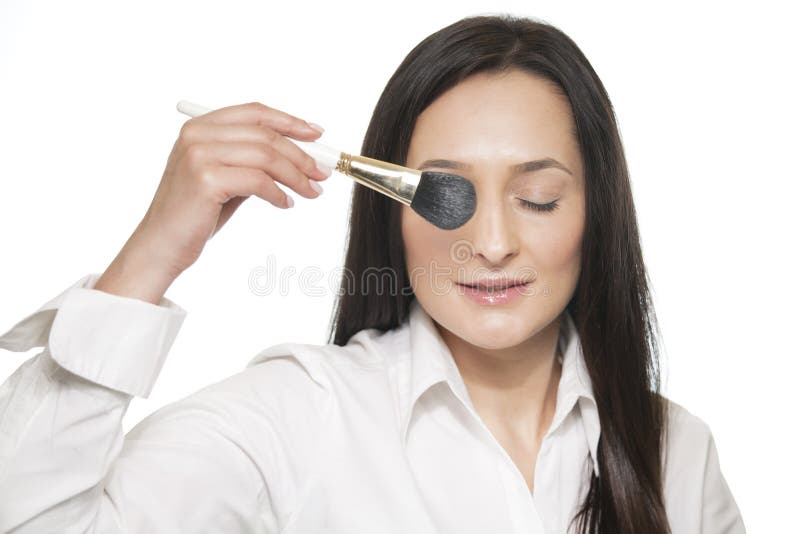 Makeup artist portrait stock photo. Image of complexion - 23653930