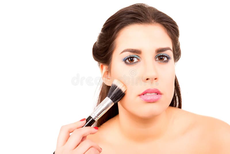 Makeup artist stock photo. Image of adult, makeup, blush - 31389902