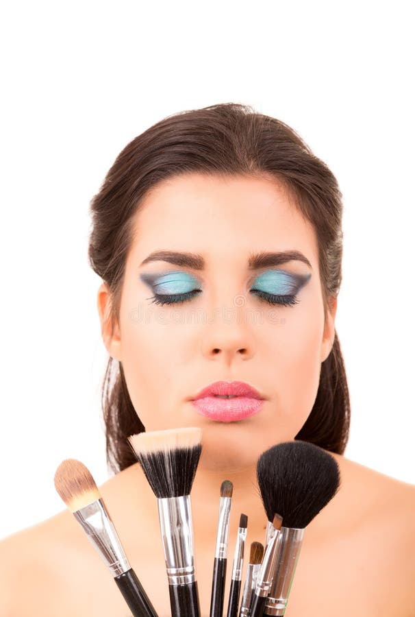 Makeup artist stock photo. Image of care, eyeshadow, attractive - 31389930