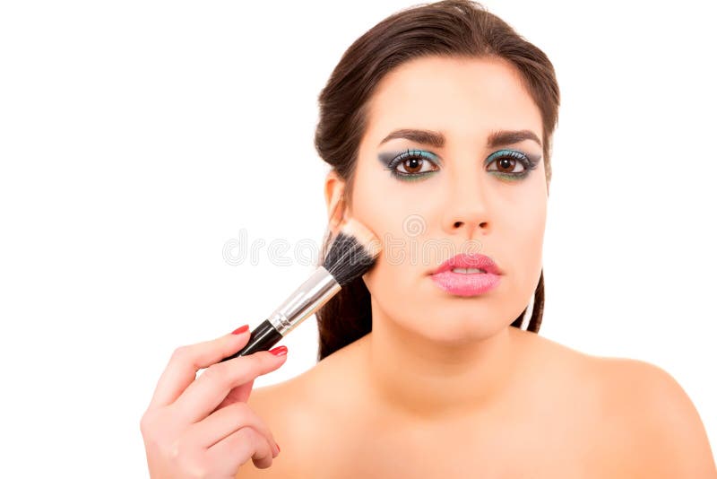Makeup artist stock image. Image of gloss, blush, lashes - 31389977