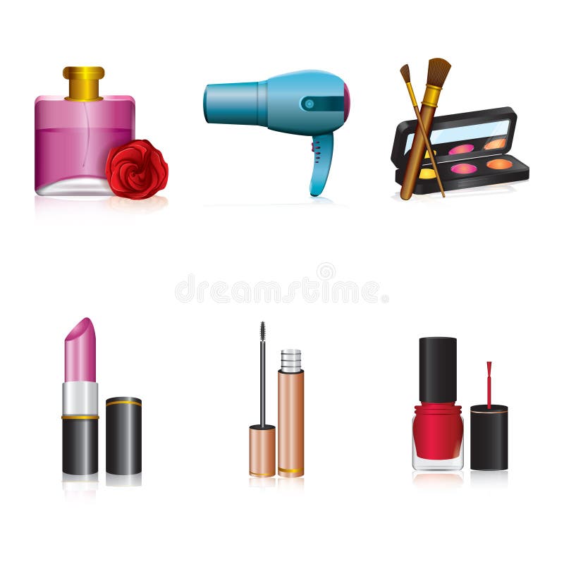 Makeup, Beauty Tools and Products. Vector Illustration Decorative ...
