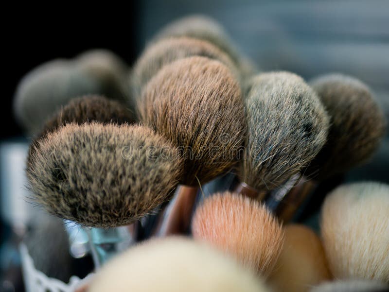 Makeup Brush Set. Professional Cosmetic Tools Stock Image - Image of ...