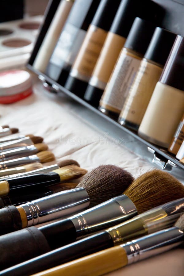 Makeup stock image. Image of brush, collection, indoors - 16889405