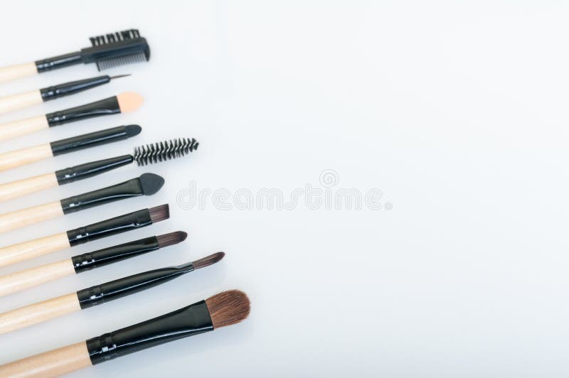 Makeup Brushes stock photo. Image of attractive, copy - 46183466