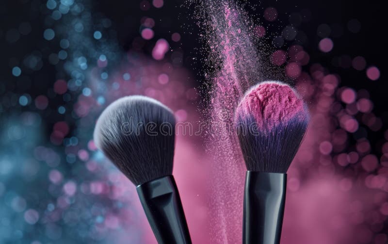Generative Ai Cosmetics Makeup Brush Blush Powder Artist Beauty Salon ...