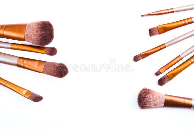 Makeup Brushes Set, Beauty Professional Tools Isolated Stock Image ...