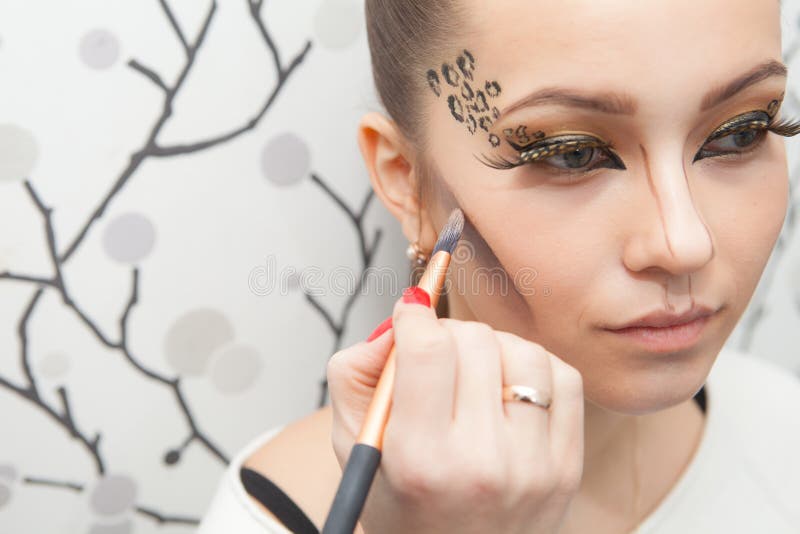 Make-up session stock photo. Image of artist, makeup - 18188712