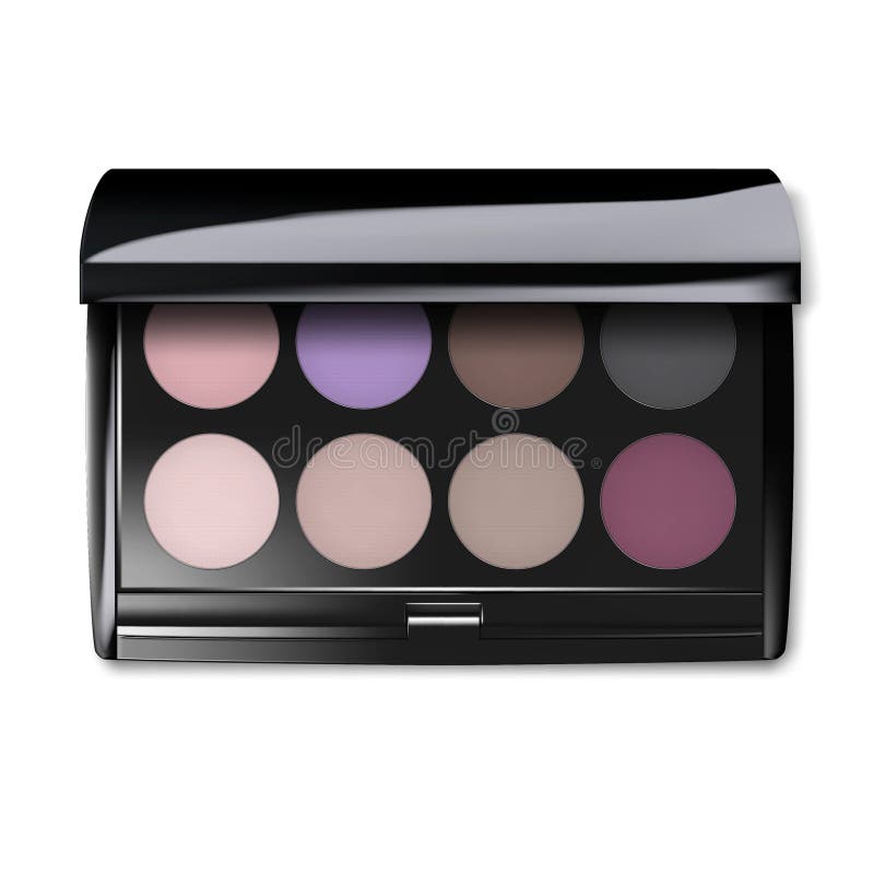 Makeup Color Eyeshadow Palette. Open Make-up Eye Shadow Kit Container ...