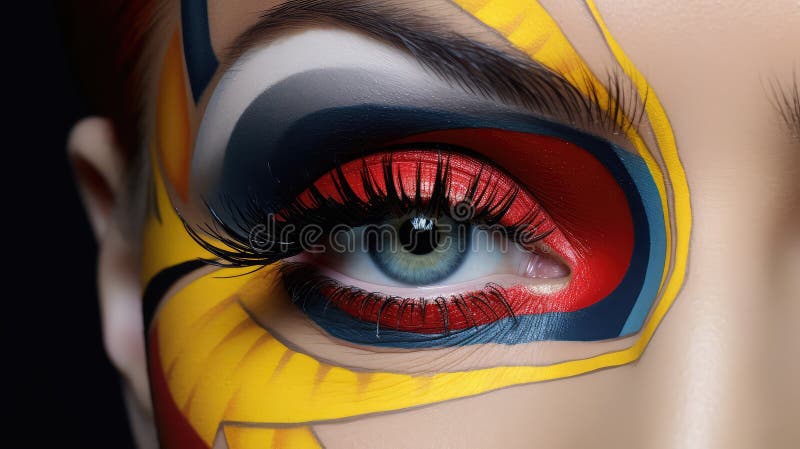 Makeup comic book eyes stock illustration. Illustration of surreal ...